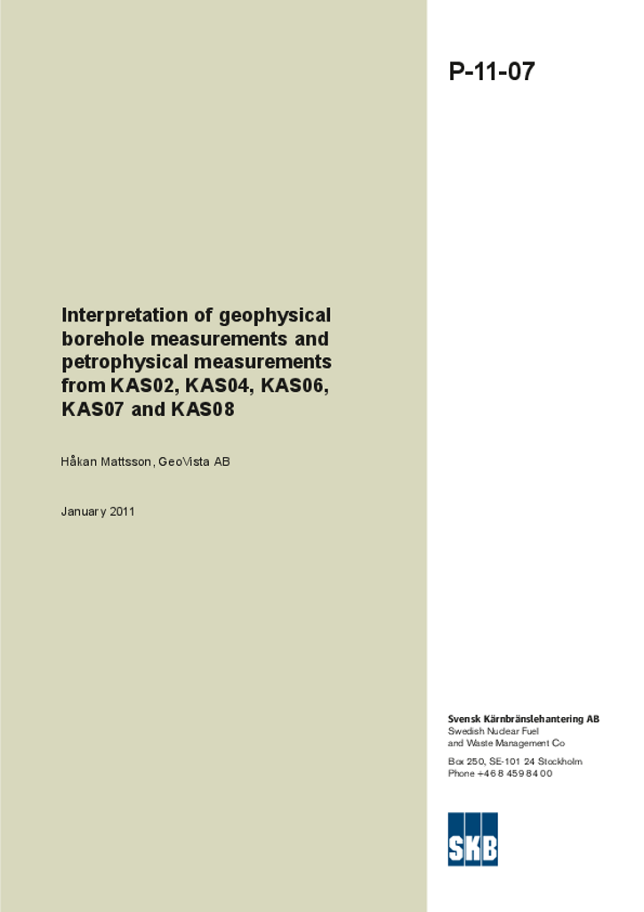 Interpretation of geophysical borehole measurements and petrophysical ...