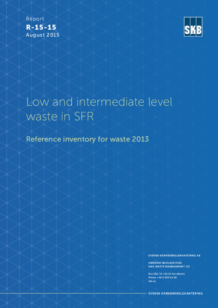 Low and intermediate level waste in SFR. Reference inventory for waste ...