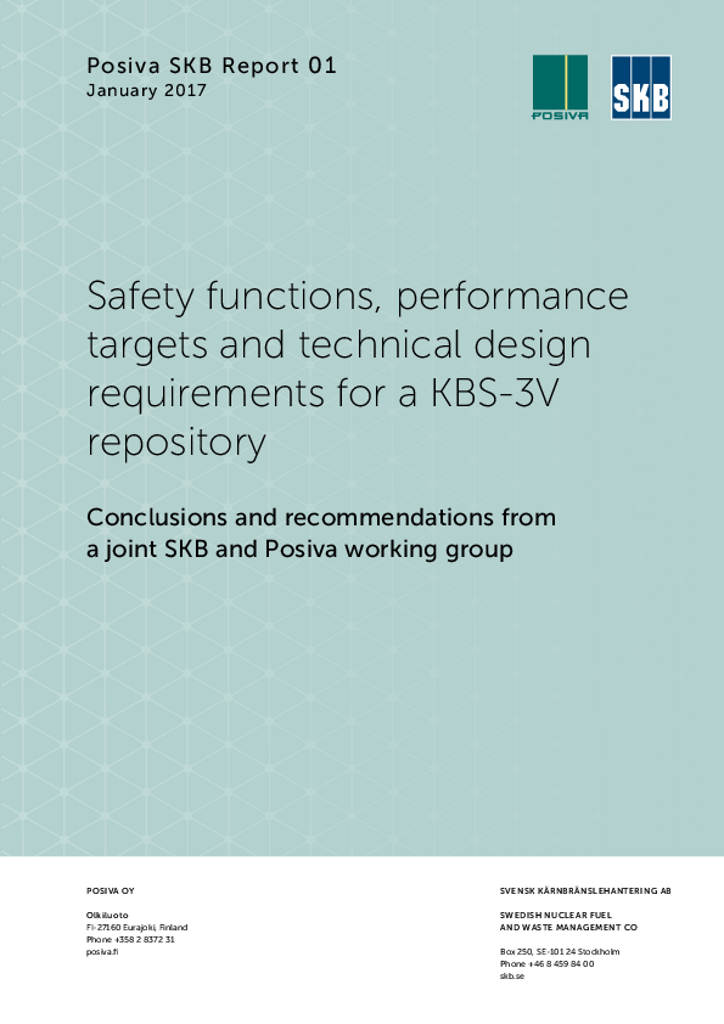 Safety functions, performance targets and technical design requirements ...