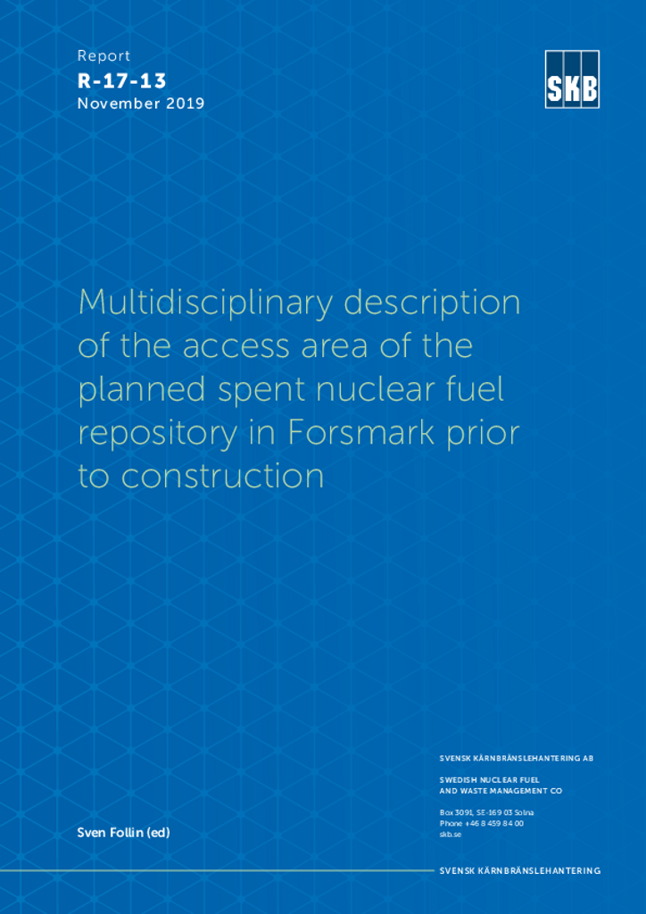 Multidisciplinary description of the access area of the planned spent ...