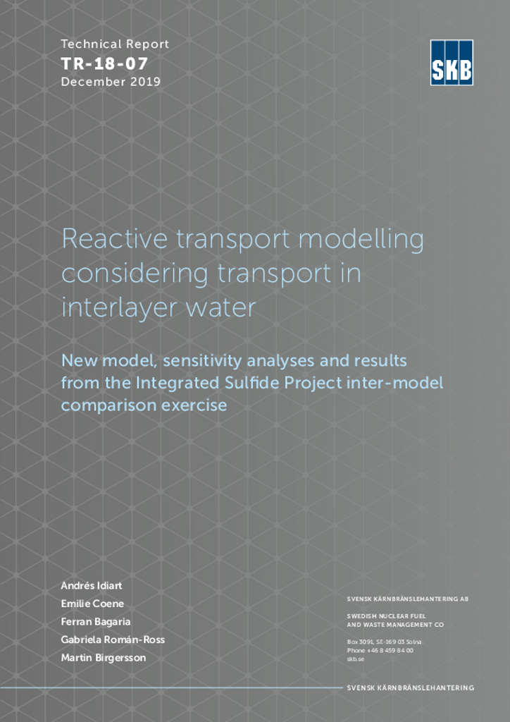 Reactive transport modelling considering transport in interlayer water ...