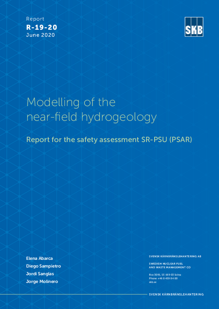 Modelling of the near-field hydrogeology. Report for the safety ...
