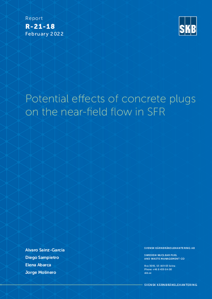 Potential effects of concrete plugs on the near-field flow in SFR – SKB.com