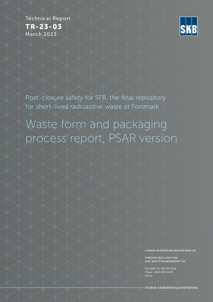 Post-closure safety for SFR, the final repository for short-lived ...