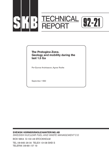 The Protogine Zone. Geology and mobility during the last 1.5 Ga – SKB.com